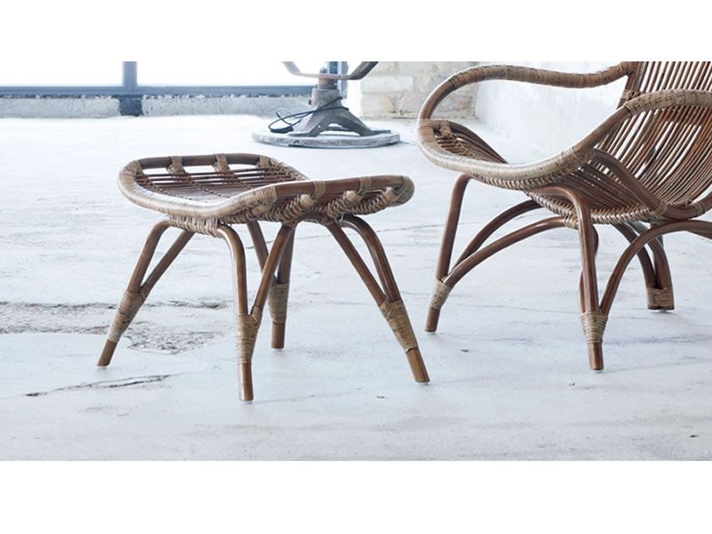 Sika Design Monet Rattan Hocker - Antique - Gartenmöbel Hamburg Shop