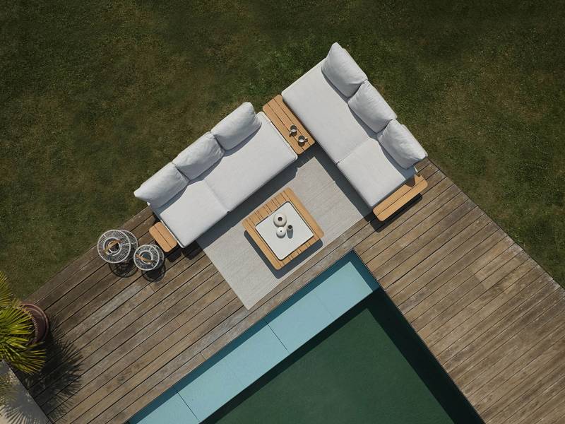 STERN Lounge/Liege ENYA | greige, Rope Stone & Perlgrau